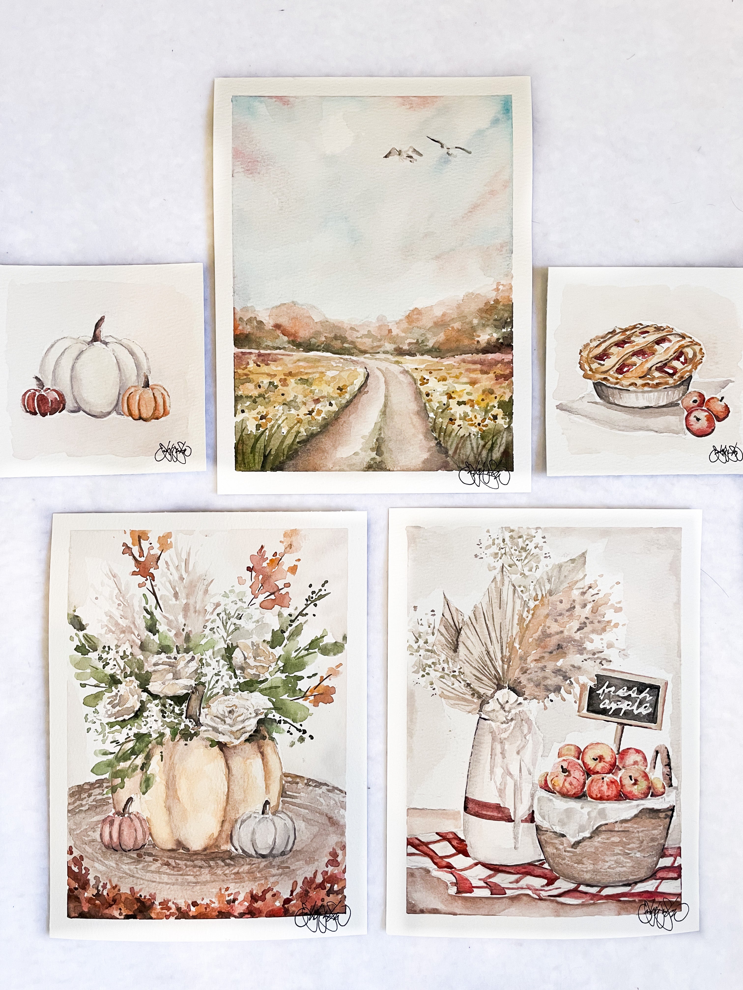 Watercolor Fall Collection – Emily Winslow Art